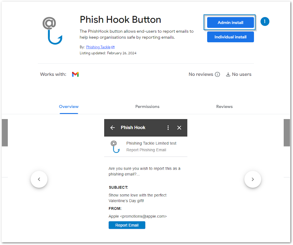 How To Install the Google Phish Hook Button – Knowledge Base
