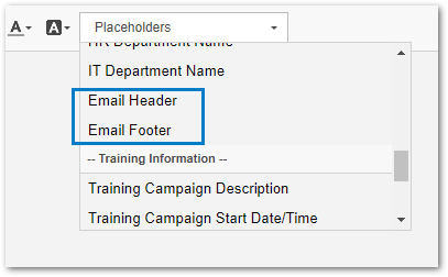 Email Template Header and Footer Placeholders – Knowledge Base