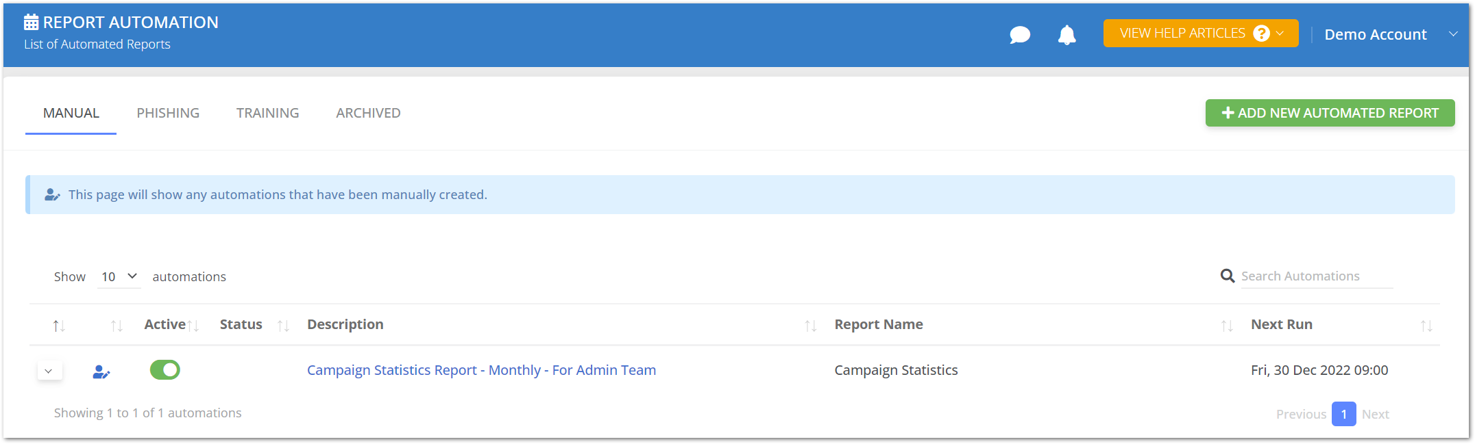 Report Automation Knowledge Base