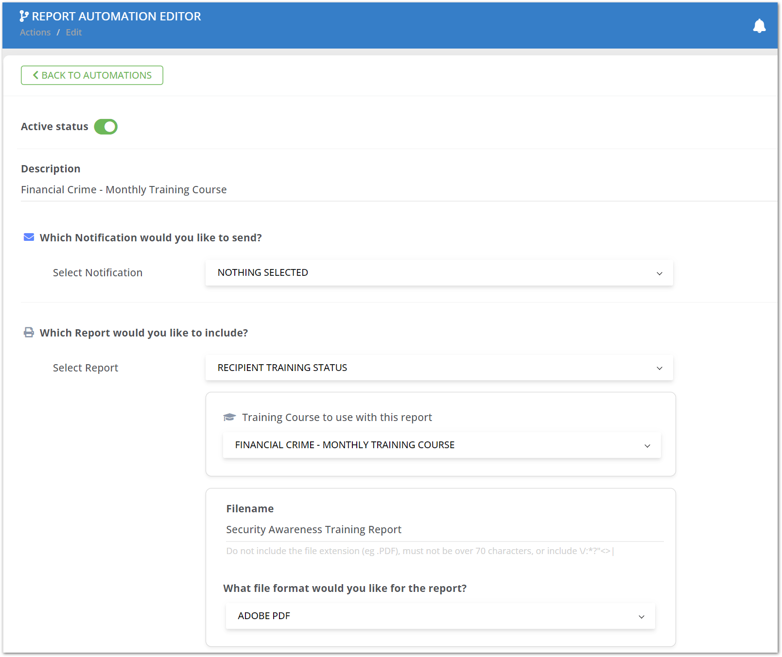 Report Automation – Knowledge Base
